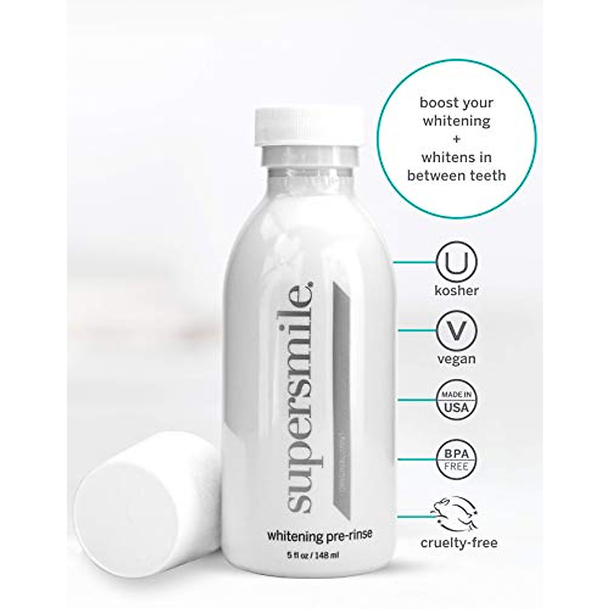 Supersmile Whitening Pre-Rinse, Clinically Formulated Pre-Brush Dental Mouthwash, 5 Fl Oz