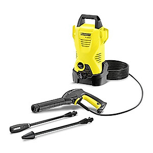 Karcher K 2 Compact 1600 PSI Portable Electric Power Pressure Washer with Vario & Dirtblaster Spray Wands – 1.25 GPM