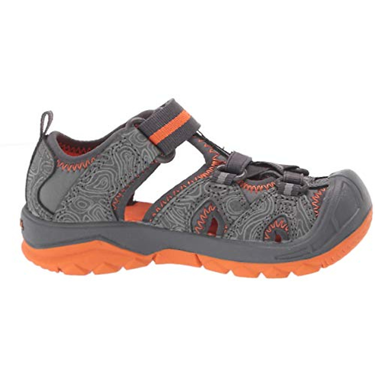 Merrell Kid's Unisex Hydro Sport Sandal, Grey/Orange,11 Big Kid