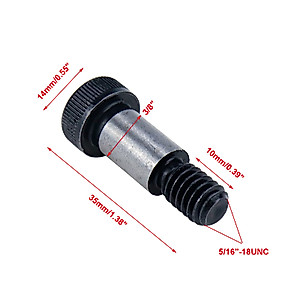 S SYDIEN 6Pcs Alloy Steel Hexagon Socket Head Shoulder Screw Bolt 3/8" Shoulder Dia,5/8" Shoulder Length,5/16"-18 UNC Thread