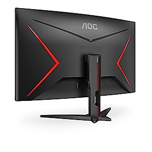 AOC C32G2ZE 32" Curved Frameless Gaming Monitor, Full HD 1920x1080, VA, 0.5ms 240Hz, AMD FreeSync Premium, DP/HDMI/VGA, VESA, 3-3-1 Re-Spawn Program, Xbox PS5 Switch,Black