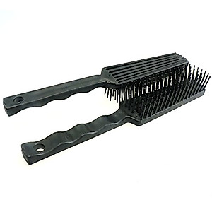 SXYH 2pcs Horse Pet Detangler Plastic Comb for Long Tail Mane Forky Comb (Black)