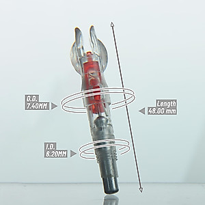 Letszhu 5 PCS Archery Nocks Lighted Nocks .244 inch/6.20mm Inner Diameter for Target Shooting Hunting