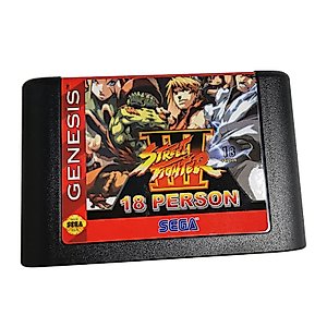 STREET FIGHTER III 18 PERSON-Game Cartridge - Electronic Games 16 BIT MD game Card For PAL And NTSC Version