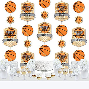 Big Dot of Happiness Nothin’ but Net - Basketball - Baby Shower or Birthday Party DIY Dangler Backdrop - Hanging Vertical Decorations - 30 Pieces