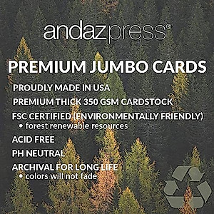 Andaz Press Funny Jumbo Thank You Card With Envelope 8.5 x 11 inch, Funny Greeting Card, Trump Great Person, 1-Pack, Huge Large Group Greeting Card, Includes Envelope