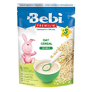 Bebi Premium NO Milk - OAT 200g From 5 Months - Ziplock Packaging NO GMO NO Palm Oil, Baby Kasha Cereal for Babies, Imported From Europe