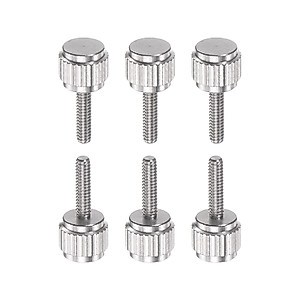 HARFINGTON 10pcs Vernier Calipers Locking Screws M2x8mm Round Flat Head Knurled Thumb Knob Bolts
