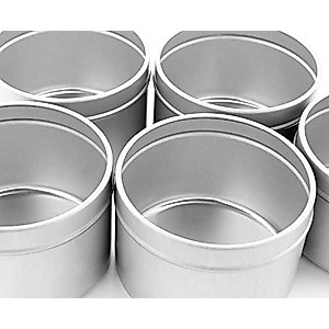 Corncuopia 4-Oz Small Candle Tins (12-Pack); Metal Storage Containers w/Slip-On Lids for Candle Making, Party Favors, Spices, Gifts, Balms & Gels