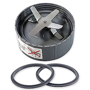 Replacement Extractor Blade, Fit for NutriBullet 600w / 900w Pro Extractor Blade Series, With One Extra Silicone Rubber Gaskets Seal O-Ring NutriBullet Blender Blade Replacement Parts