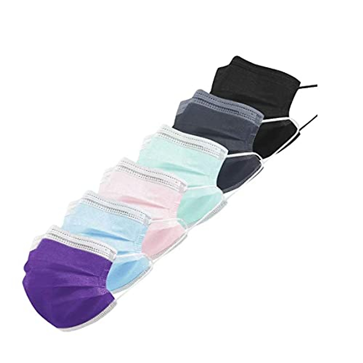 100PCS Black Disposable Face Mask Filter 3-ply Masks Protection Mouth Cover Masks Protection