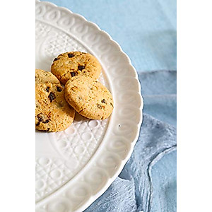 Jusalpha® 12 Inches White Porcelain Decorative Cake Stand-Cupcake Stand (CS01 - Glass dome)