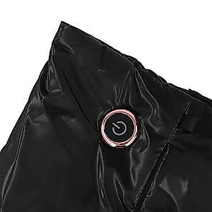 CHICIRIS Graphene, Down Cloth Portable Electric USB Cold Proof Explosion Proof High Efficiency for Travel for Office (Black)