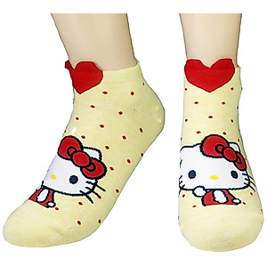 JJMax Women's Hello Kitty Cute Cotton Blend Ankle Socks Set, Lovely Kitty, One Size