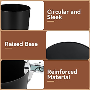 Soddeph 2.5 Gallon Trash Can,Plastic Garbage Recycling Bin,Waste Trash Bin,Round Container Bin Wastebasket forOffice,Home,Bathroom,Kitchen (Black, 1 Pack)