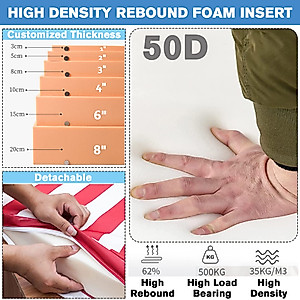 ROMTZD Customize Bench Cushion, Chair Pad Cushions for Bay Window Patio Furniture Long Stool Cushion, Piping Structure Design, Personalization (Custom Size (with Piping), Black)