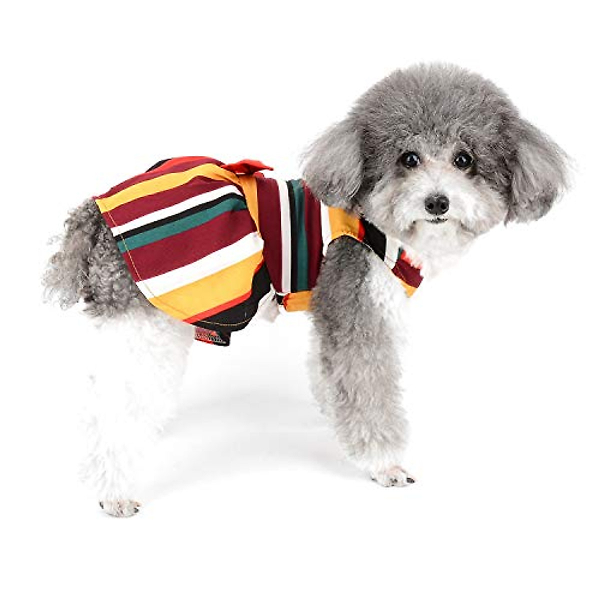 Zunea Dog Dress for Small Dogs Girl Striped Summer Puppy Princess Skirt with Bowtie Elegant Party Wedding Birthday Costume Outfits Pet Pullover Sundress Doggie Chihuahua Toy Poodle Clothes Apparel XS