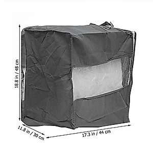 BESTOMZ Blanket Bag with Zipper and Handles Large Storage Bag for Comforters Clothes Grey 44x30x48cm (Zipper Color Random)