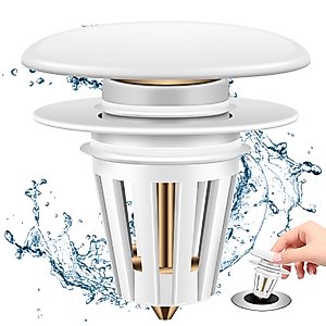 Sink Drain Strainer, ZMyHeart Drain Hair Catcher, Bathroom Universal Basin Sink Drain Stopper, Anti-Clogging, Bathtub Sink Stopper for 1.04~1.97 inch Drain Hole (Bullet Type)
