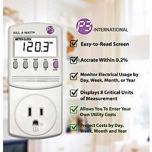 P3 International P4460 Kill A Watt EZ Electricity Usage Monitor, grey (10-Pack)