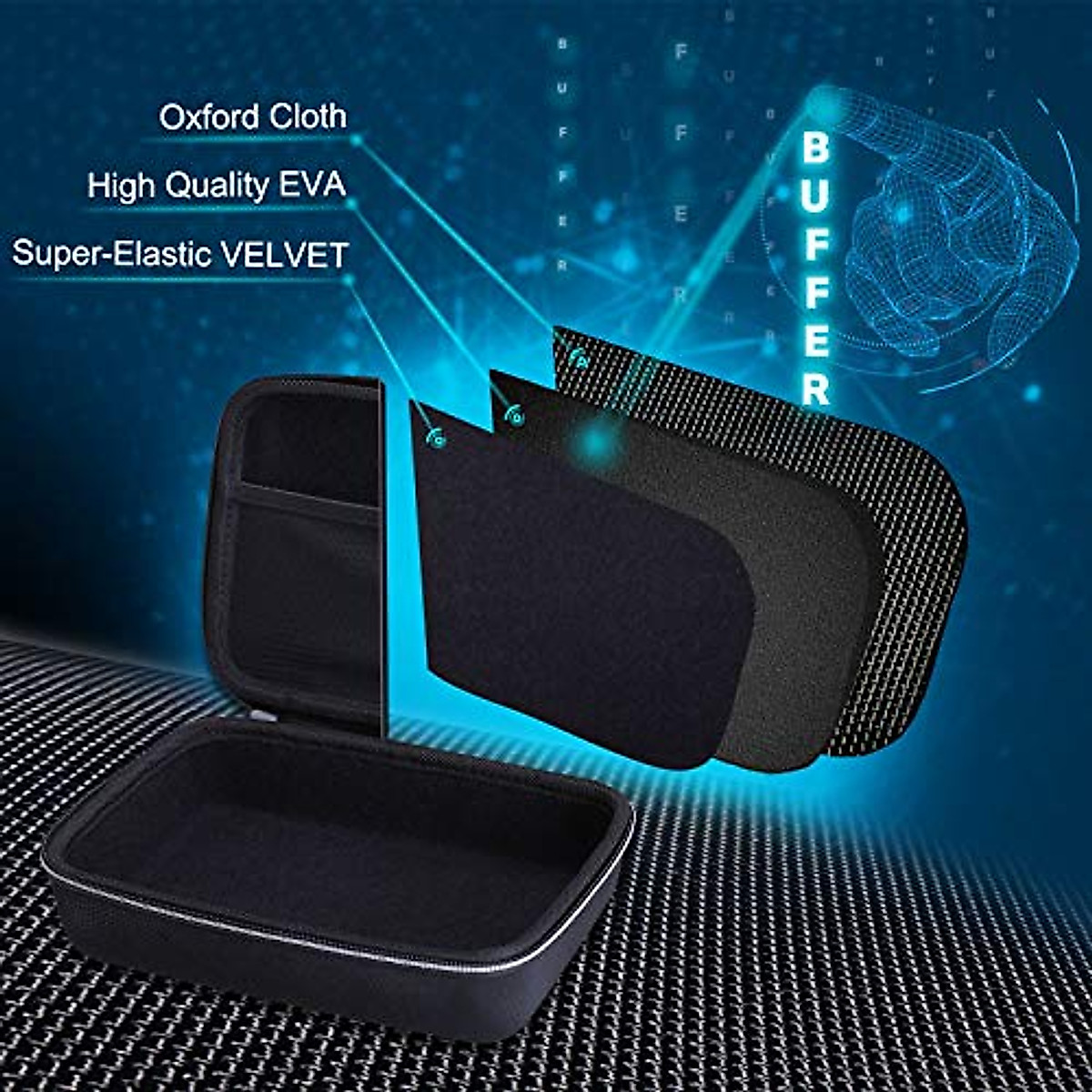 XANAD Hard Case for GoPro Hero 11/10 /9 / 8 / 7 / 6 / 5 / Hero (2018) or GoPro MAX Waterproof Digital Action Camera,Fit 8.5'' X 5.5'' X 2'' Camera ,with 4 Moveable Dividers