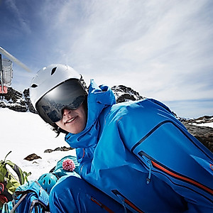 EXP VISION Ski Goggles Anti Fog Magnetic Snow Goggles, OTG Toric Snowboard Goggles for Men Women UV Protection, Frameless, Interchangeable Lens(Silver)