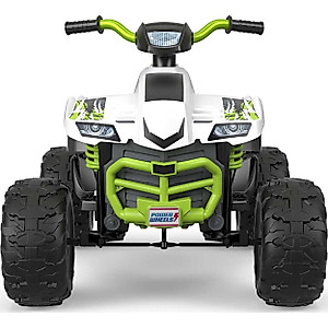 Power Wheels Racing ATV Ride-On Battery Powered Vehicle with Multi-Terrain Traction for Preschool Kids Ages 3+ Years, Silver​