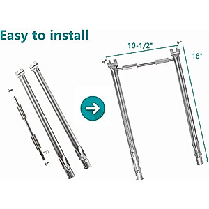 BBQ-PLUS 67060 Heat Deflector,7635 15.3'' Flavorizer Bars,69785 Burner Tube Replacement Parts Repair Kit for Weber Spirit II 200 Series(with Up Front Control), Model Years 2017 and Newer