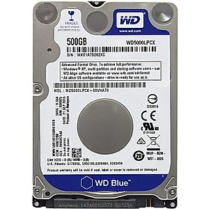 Western Digital 500GB 2.5" PlayStation 3 / PlayStation 4 Hard Drive (PS3 Fat, PS3 Slim, PS3 Super Slim, PS4, Notebook, Laptop) 1 Year Storite Warranty