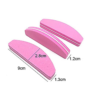 zenglingliang Nail Buffer Sanding Block 100/180 Grit Nail Files Washable Double-Side Emery Board Nail Buffering Files Salon Manicure Tools Supplier, 10pcs/Pack Nail File (Color : Purple)