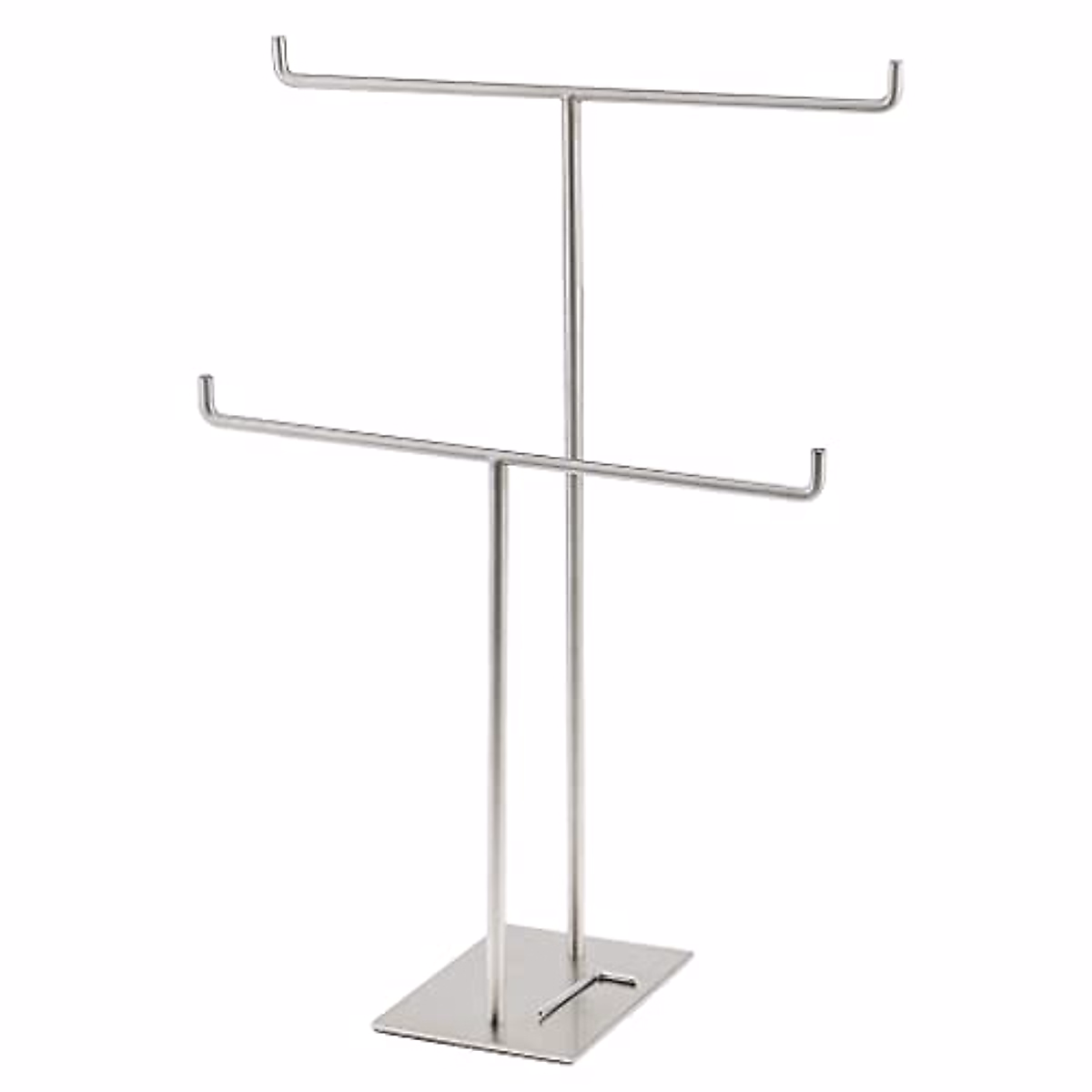 MFCHY Stainless Steel Scarf Display Stand Holder Bath Hand Towel Rack Organizer Double Bar Rails