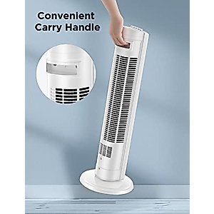 PELONIS 30 Inch Oscillating Tower Fan with 3 Speed Settings and Auto-off Timer, Standing Fan PFT28A2BWW, White