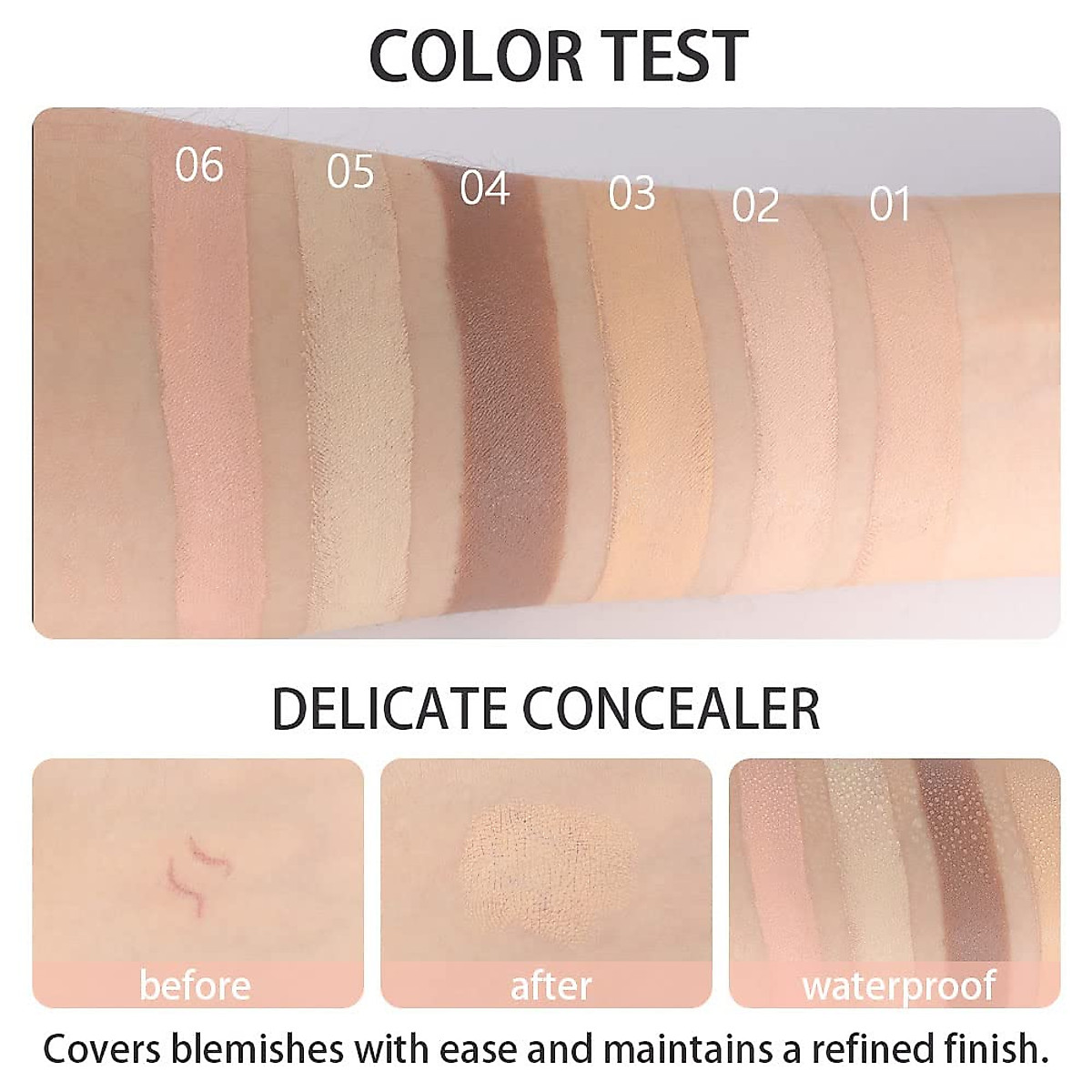 evpct 6 Colors Corrector Correcting Cream Concealer Contour Makeup Palette Set for Mature Skin Pink under Eye Concealer Palette Cream Kit for Dark Circles and Puffiness Trouble Spots Redness