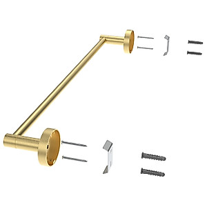 Fixsen 18-inch Gold Single Towel Bar Towel Rack Hand Towel Holder Stainless Steel and Zinc Alloy 1pc for Kitchen and Bathroom Wall Mount Heavy Duty Storage