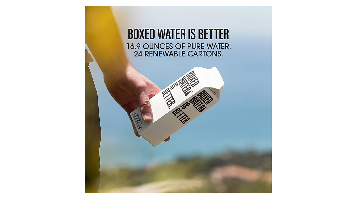 Boxed Water 16.9 oz. (24 Pack) Eco-Friendly Recyclable Water in Plant ...