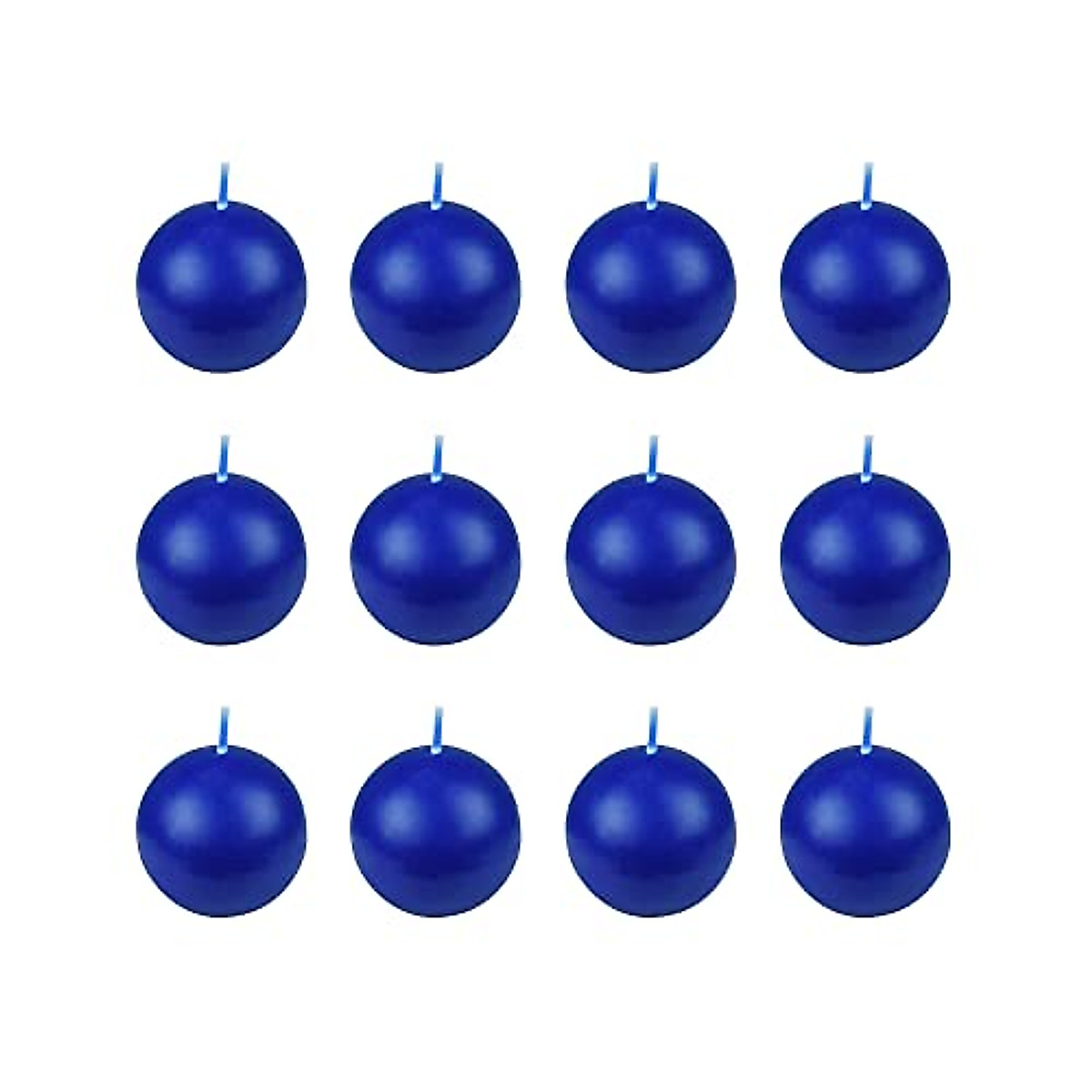 Zest Candle 12-Piece Ball Candles, 2-Inch, Blue