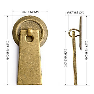 Hardware Philosophy Single Leaf Pulls 2 Inches - Set of 2 - Architectural, Interior Design, Furniture Cabinet Customization Hardware