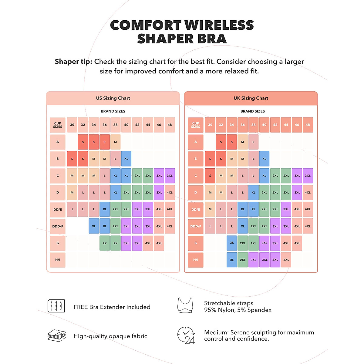 SHAPERMINT Bras for Women - Bras for Women no Underwire, Bralettes for Women Plus Size, Wireless Push up Bra Chocolate