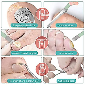 Professional Nail Clipper Pedicure Set，Manicure Set Personal Care, Nail Clipper Kit,Nail Tools with Luxurious Travel Case, Gifts for Men Women Family Friend,Green (12 Pieces)