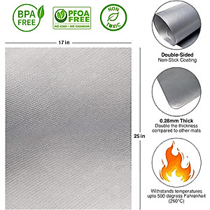 Oven Liners for Bottom of Oven 4-Pack and Oven Rack Edge Protectors 22 Inch