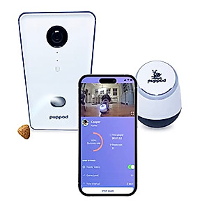 PupPod Gaming, Training, and Enrichment System for Dogs - Positive Reinforcement Puzzle Toy, Video Feeder, and Mobile App