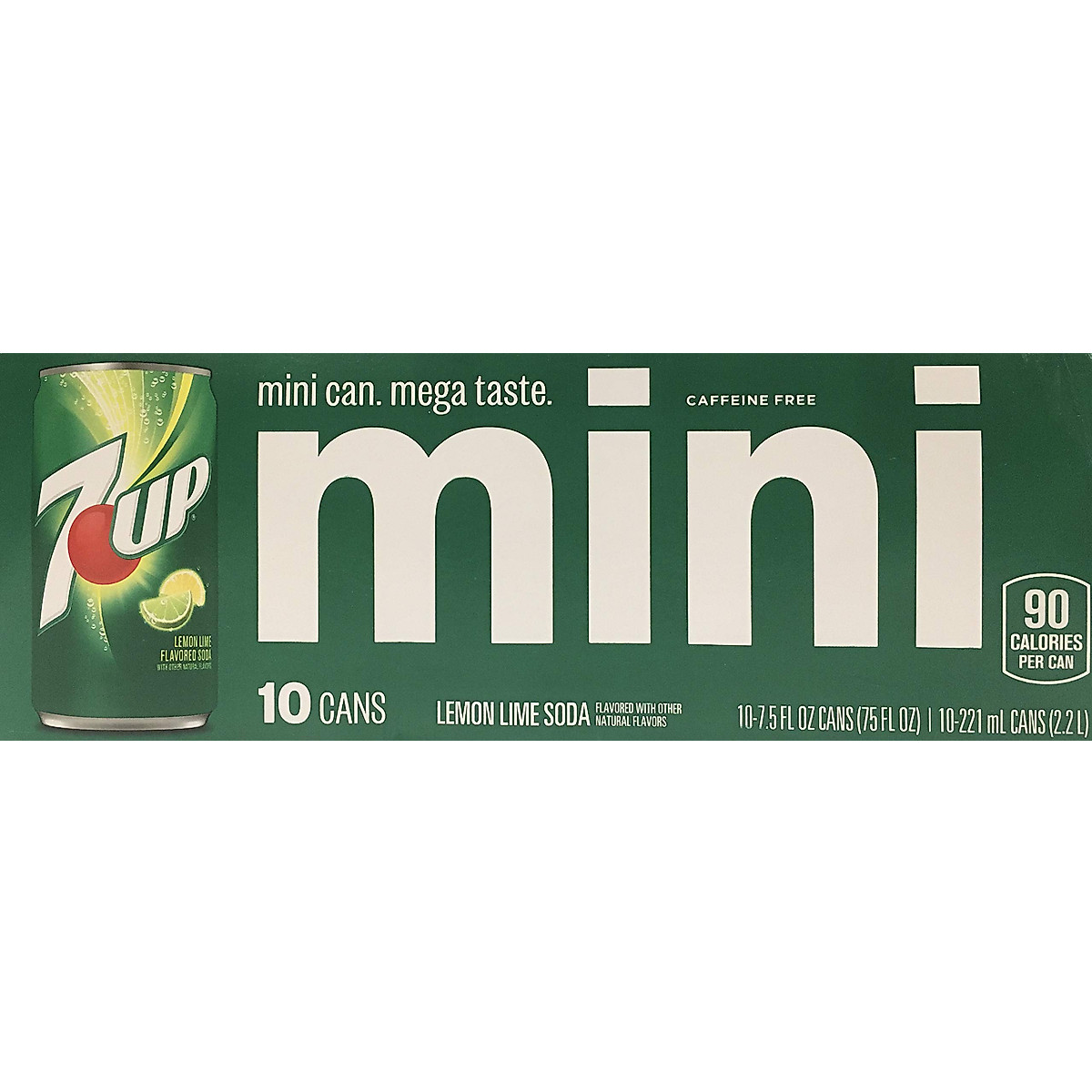 10 Mini Cans 7up Lemon Lime Soda 7.5 oz