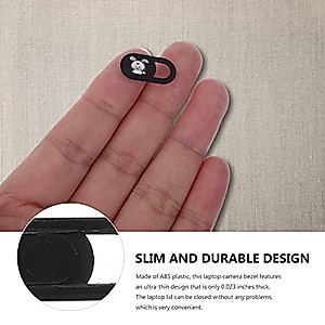 SOLUSTRE Laptop Camera Cover Slide PC Stickers 12pcs Cartoon Webcam Cover Webcam Cover Slider Webcam Slider Camera Cover for Laptop Tablet Phone Camera (Black) Computers Laptops Computer Camera