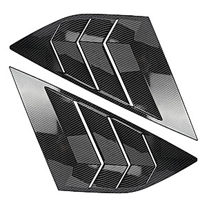 DLOVEG Rear Side Window Louvers Compatible for Ford Focus ST RS MK3 Hatchback Accessories 2012-2018 Air Vent Scoop Cover Louver (Carbon Firber)