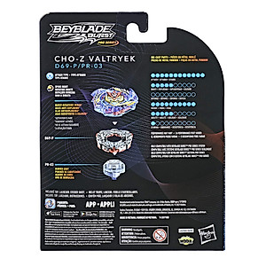 Beyblade Burst Pro Series Cho-Z Valtryek Spinning Top Starter Pack - Attack Type Battling Game Top with Launcher Toy