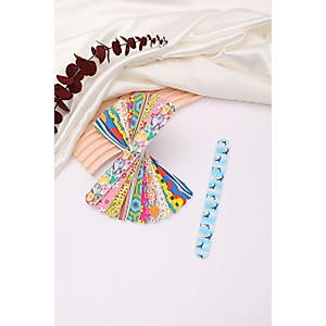 60 Pcs 7inch Double Sided Nail Files,Professional Emery Boards for Nails Emery Rainbow Colorful Floral Bulk Suitable for Women,Girls Home Salon Use(Colorful, 60)