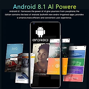Unlocked Mobile Phones, Adnroid 8.1 Smart Phone 7.0 Inch Ultrathin HD Full Screen Phone, Dual SIM Unlocked Smartphones, 2G RAM+16GB ROM, 2MP+5MP Mobile Cell Phone, Gift for Friends (Black)