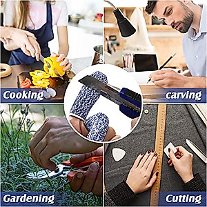 40 Pcs Finger Cots Cut Resistant Protector Anti-Cut Fingertips Finger Sleeve Reusable Finger Covers Thumb Finger Protection Cots for Kitchen Work Sculpture Supplies