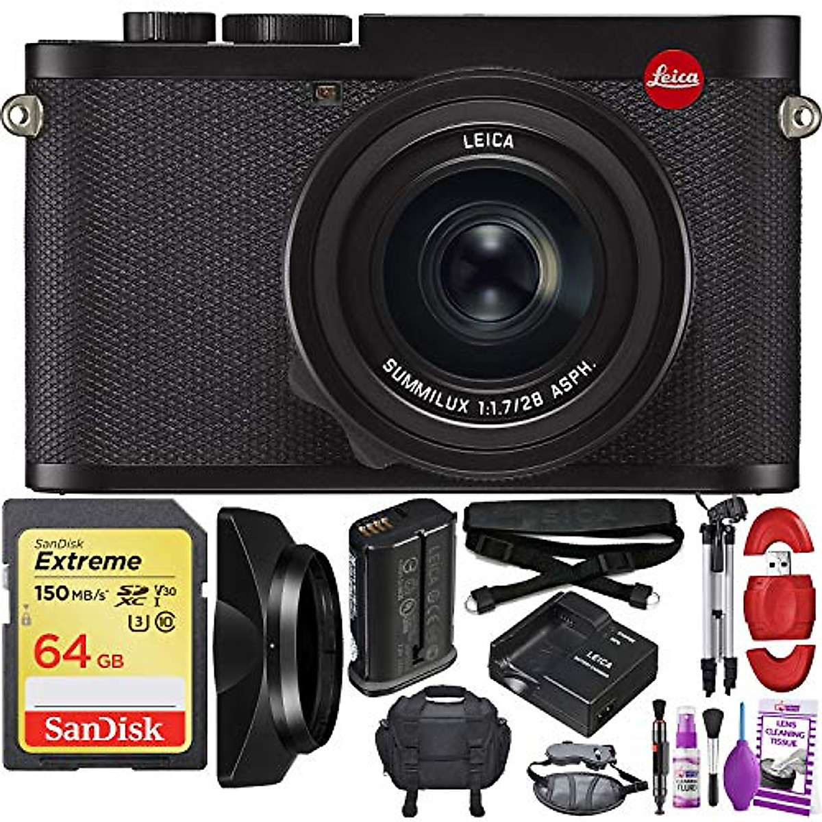 Leica Q2 Digital Camera with Summilux 28mm f/1.7 ASPH. Lens - Pro Travel Bundle