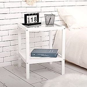 HIGOH Bedside Table Bedside Table Small Apartment Solid Wood Bedroom Bedside Table Room Desk Wind Bedside Table (Color : 1)